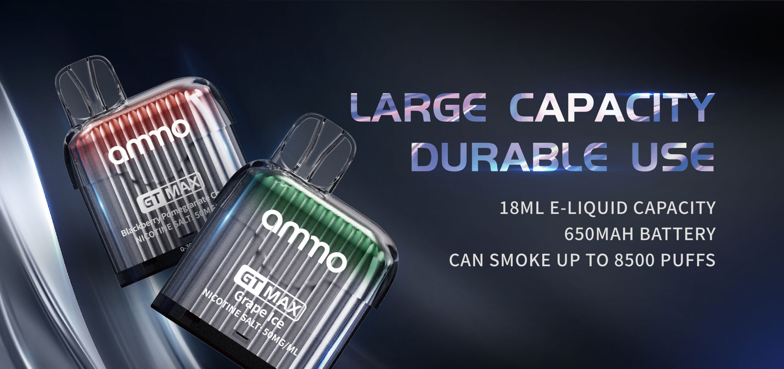ammo GT MAX 8500 Puffs Pod System Reusable Vape - ammovape